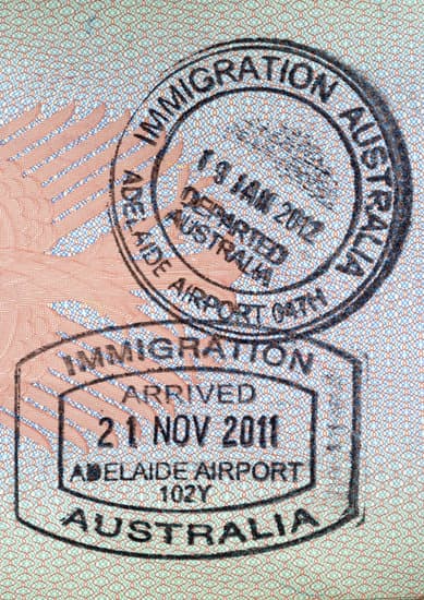 Immigration Visa Passport Stamp, Australia - Migration Solutions